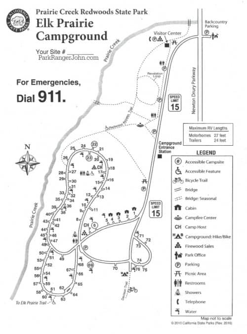 Elk Prairie Campground - Prairie Creek Redwoods State Park {Video ...